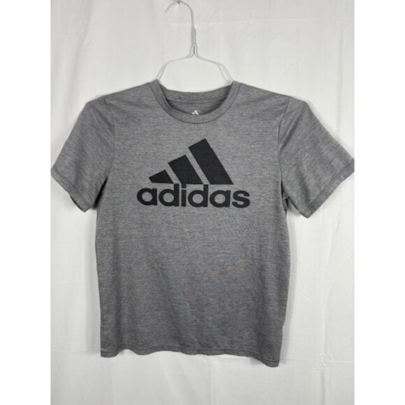 adidas | Shirts & Tops | Adidas Boys Logo Tshirt Charcoal Grey M 12 ...
